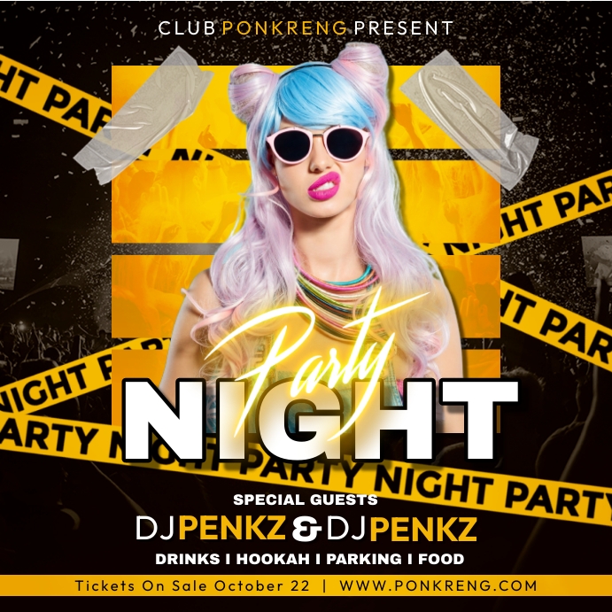 Plantilla de Night Party Template Ads | PosterMyWall