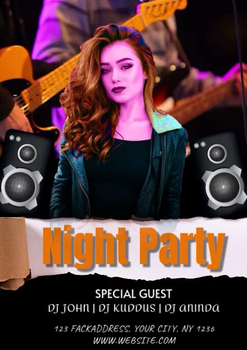 NIGHT PARTY TEMPLATE | PosterMyWall