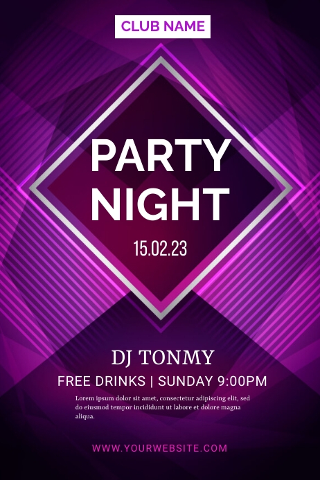 De Plantilla de Fiesta Nocturna de | PosterMyWall