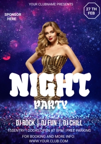 NIGHT PARTY TEMPLATE | PosterMyWall