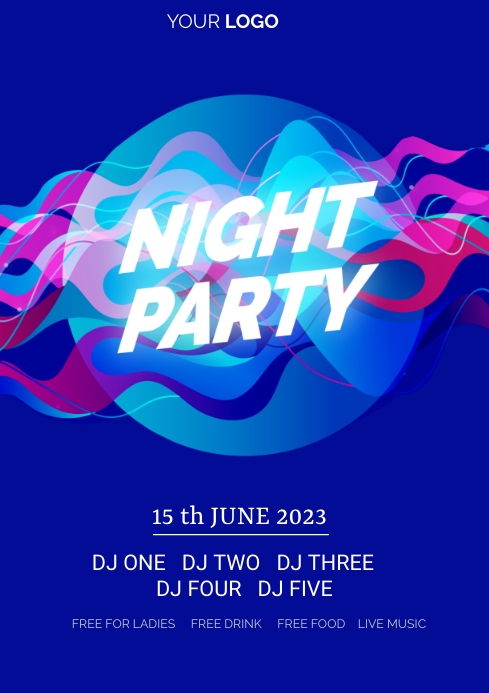 NIGHT PARTY TEMPLATE | PosterMyWall