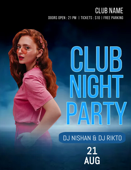 NIGHT PARTY TEMPLATE | PosterMyWall