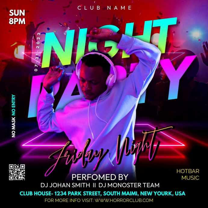 Night Party Template | PosterMyWall