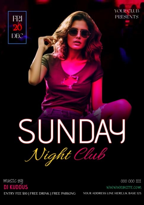 NIGHT PARTY TEMPLATE | PosterMyWall