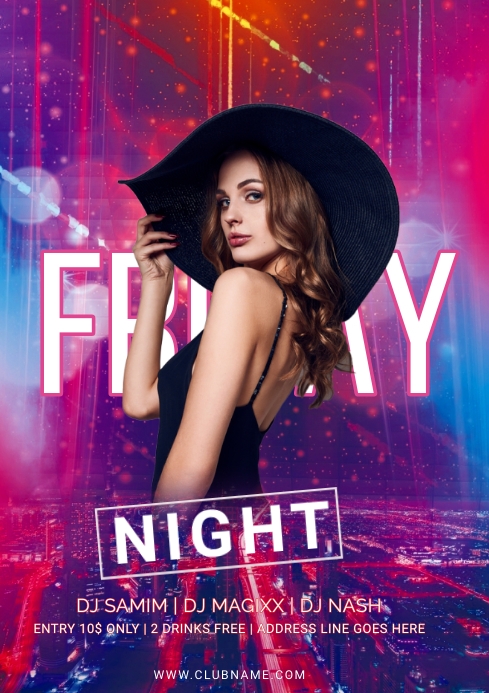 NIGHT PARTY TEMPLATE | PosterMyWall
