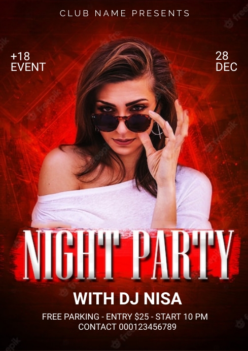 NIGHT PARTY TEMPLATE | PosterMyWall