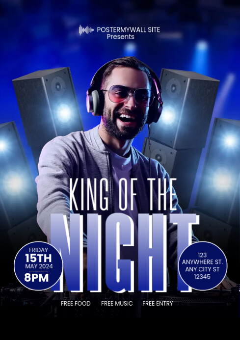 night party template | PosterMyWall