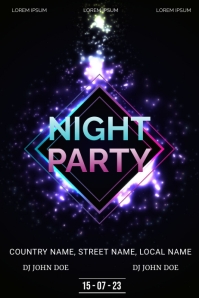 NIGHT PARTY POSTER TEMPLATE | PosterMyWall