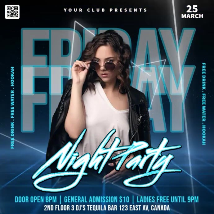 Night Party Video Ads Template | PosterMyWall