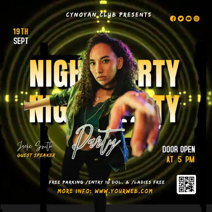 Night Party Video Ads Template | PosterMyWall