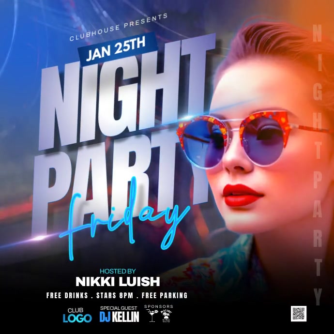 night party video ads flyer Template | PosterMyWall