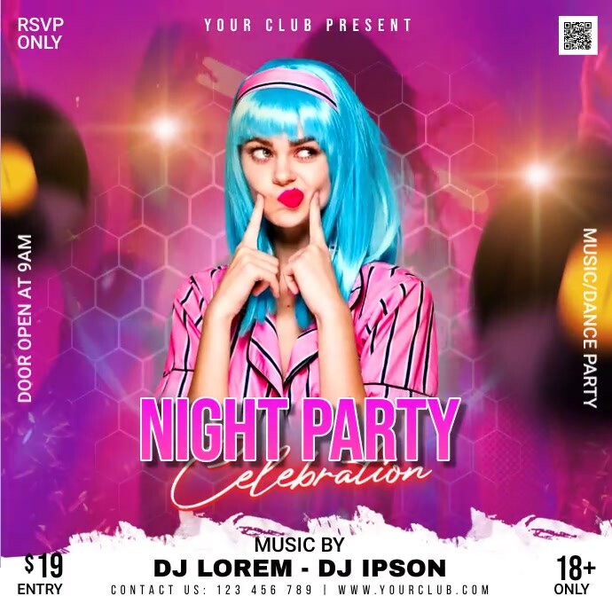 night party video ads flyer Template | PosterMyWall