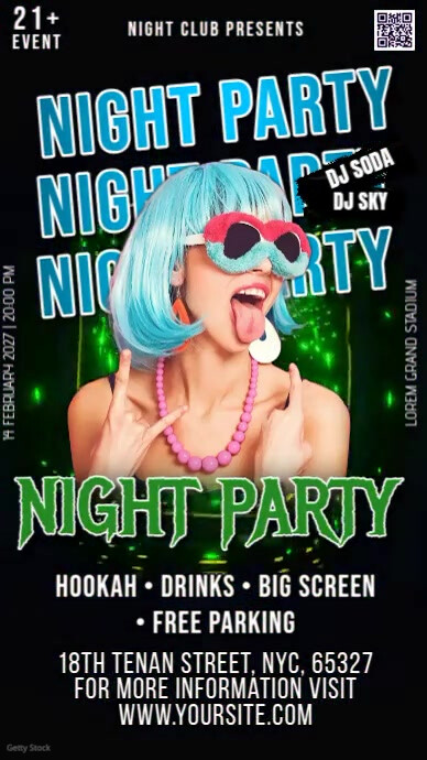 Night Party Video Template | PosterMyWall