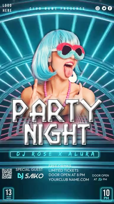 Night Party Video Template | PosterMyWall