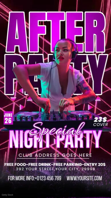 Night Party Video Template | PosterMyWall