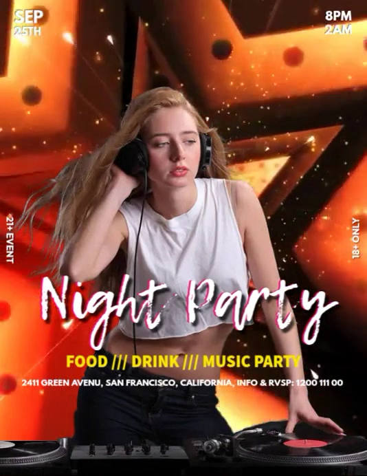 Copy of Night Party Video | PosterMyWall