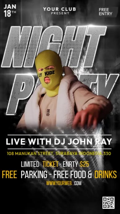 Night Party Video Template | PosterMyWall