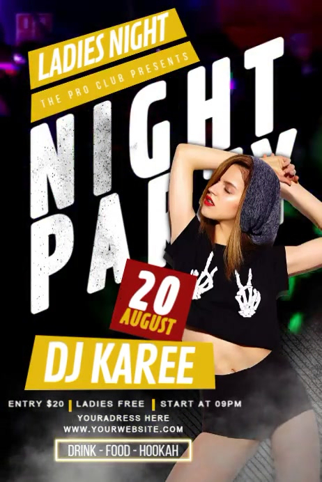 Night Party Video Template | PosterMyWall