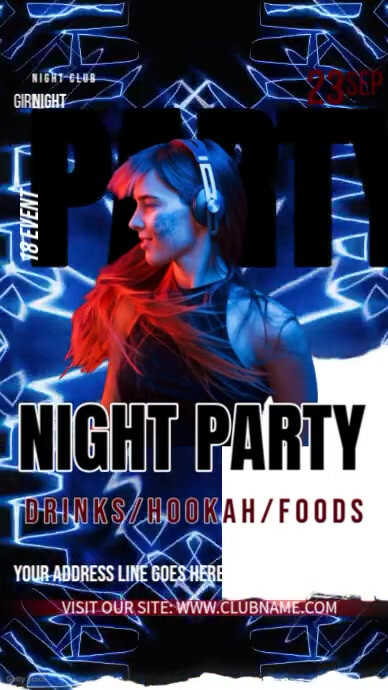 Night Party Video Template | PosterMyWall