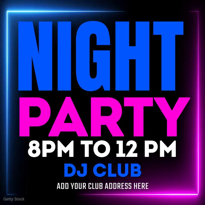 night party video instagram post Template | PosterMyWall