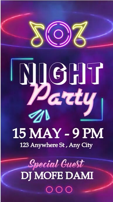 Night Party Video Template | PosterMyWall