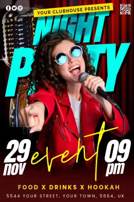night party.a Template | PosterMyWall