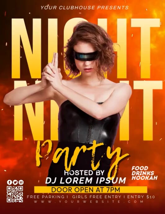 NIGHT PARTY.C Template | PosterMyWall