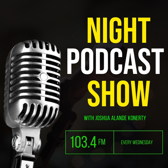 NIGHT PODCAST SHOW FLYER Template | PosterMyWall