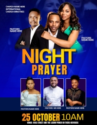 ONLINE PRAYER NIGHT FLYER Template | PosterMyWall