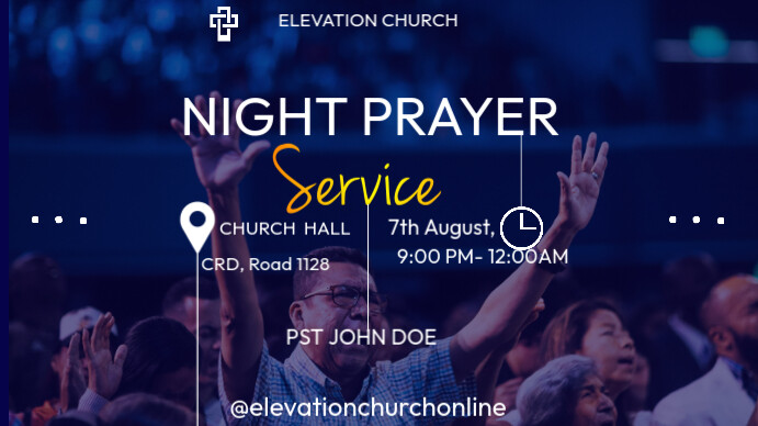 NIGHT PRAYER SERVICE (4) Template | PosterMyWall
