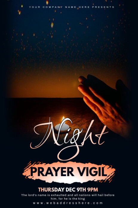 Night prayer vigil poster Template | PosterMyWall