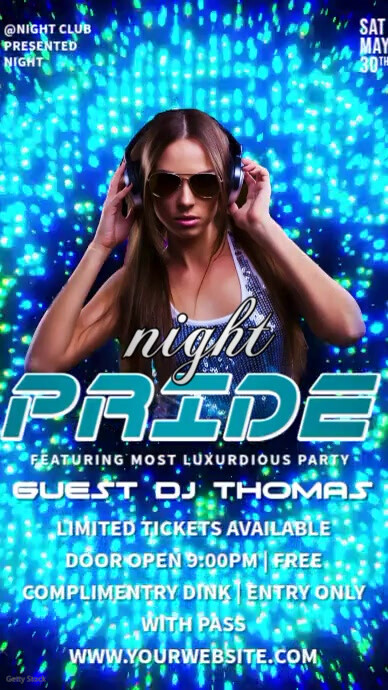 Night Pride Party Video Template | PosterMyWall