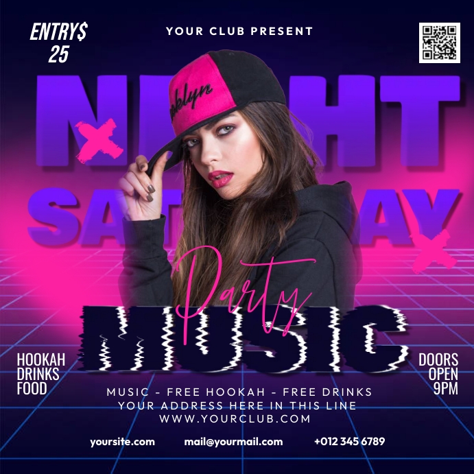 Copy of Night Saturday Music Party | PosterMyWall