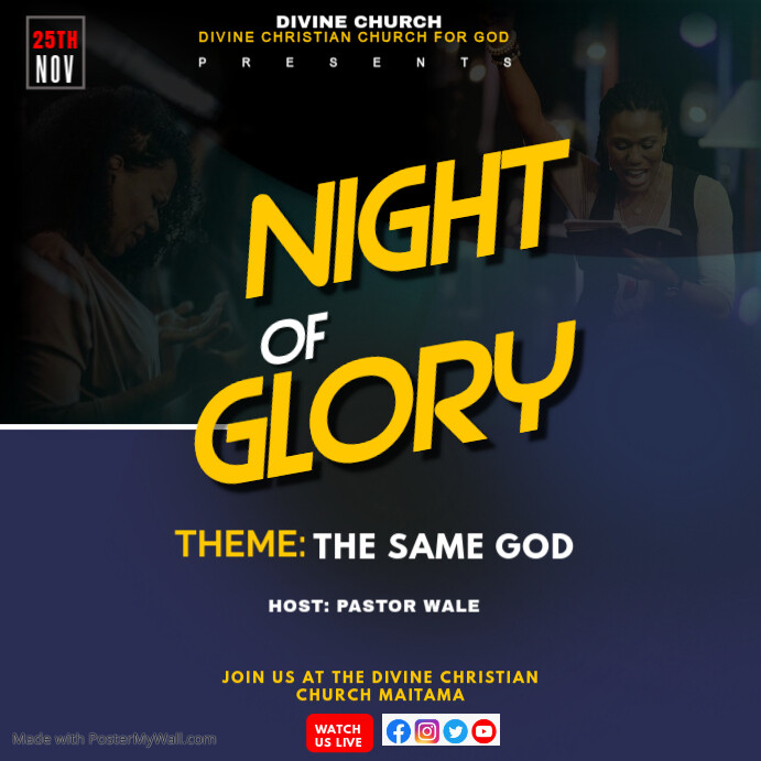 Copy of night service flyer | PosterMyWall