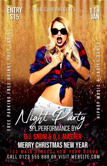 Night Sexy Party Flyer Template Postermywall