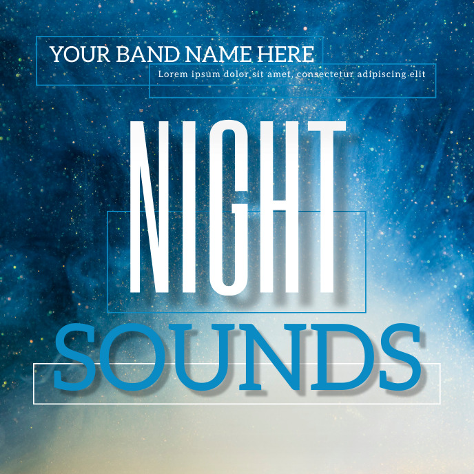 night sounds album music cover design templat Template | PosterMyWall