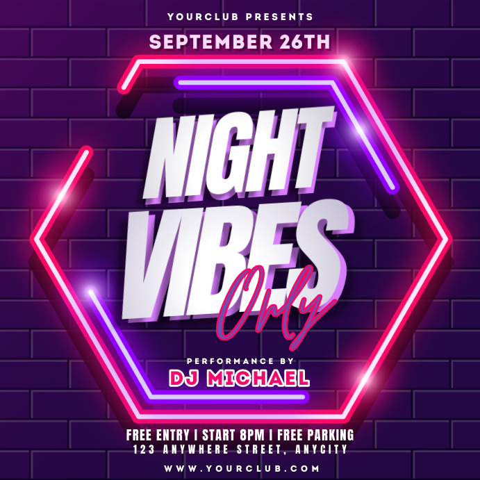 Copy of Night Vibes | PosterMyWall