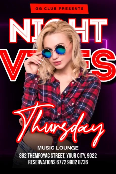 Night Vibes Party Template | PosterMyWall