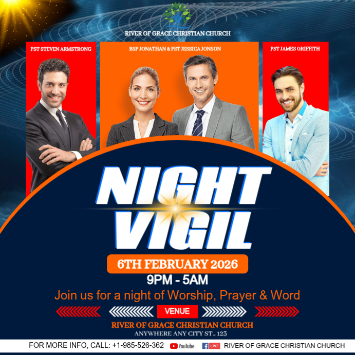 Night Vigil Church Service Flyer Template | PosterMyWall