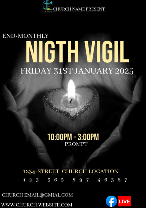 Copy of Night vigil | PosterMyWall