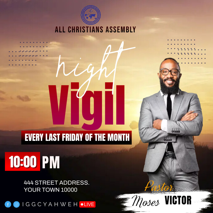 Copy of NIGHT VIGIL SERVICE | PosterMyWall