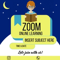 Zoom Online Classes Social Media Post Template | PosterMyWall