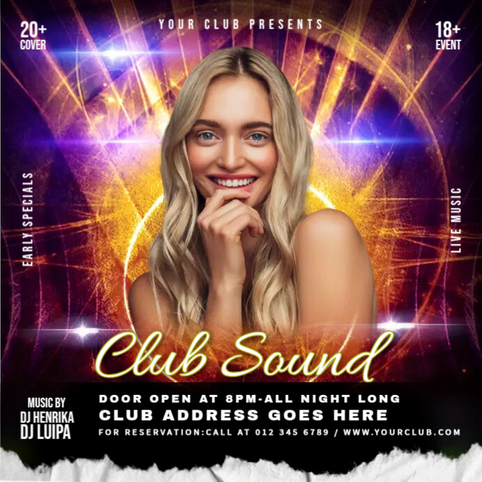Nightclub Disco Party Ads Template | PosterMyWall