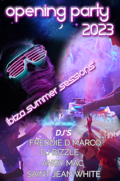 NIGHTCLUB DJ PARTY NIGHT POSTER Template | PosterMyWall