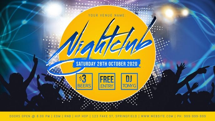 Copy of Nightclub Facebook Event Cover | PosterMyWall