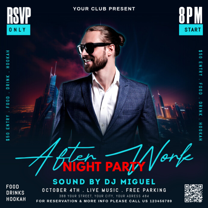 Plantilla de Nightclub Flyer | PosterMyWall