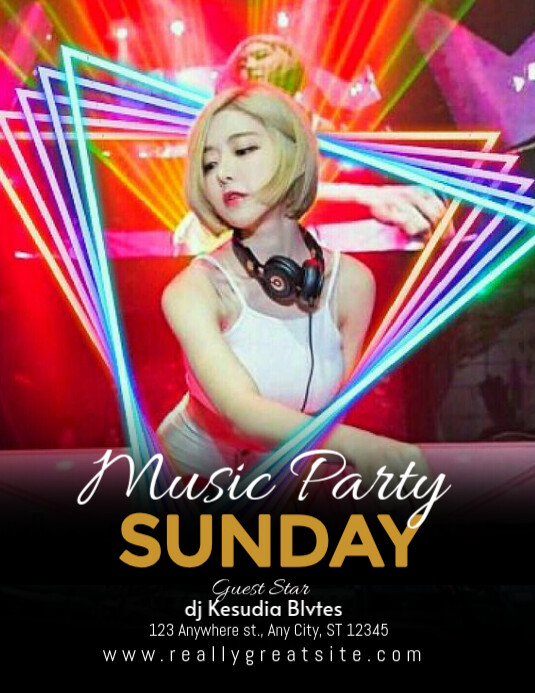 Nightclub Party Flyer Templat | PosterMyWall