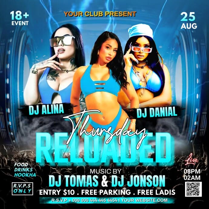 Nightclub party flyer Template | PosterMyWall