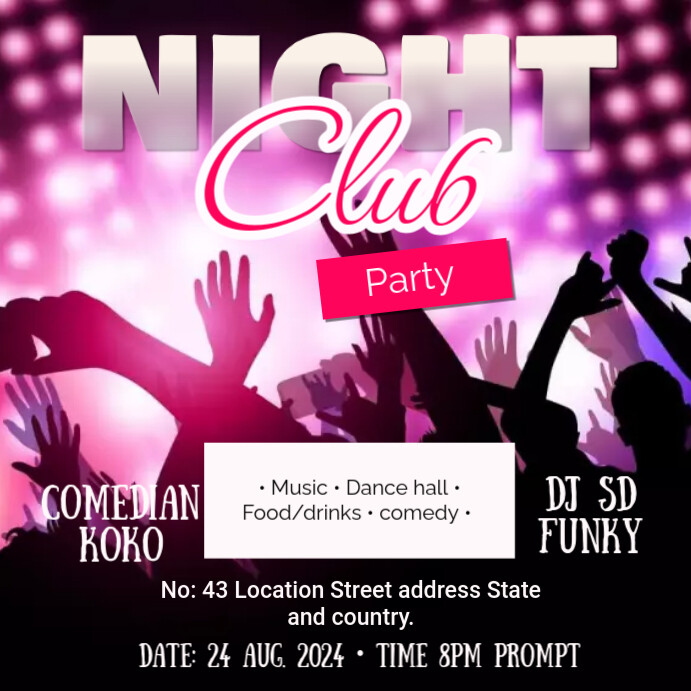 Nightclub party flyer template designs 2023 | PosterMyWall