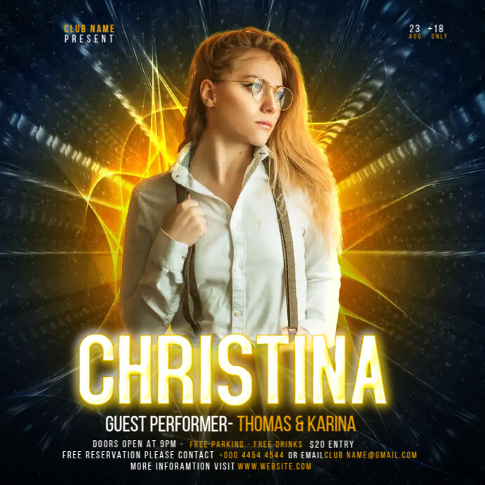 Nightclub Party Square Ads Template | PosterMyWall